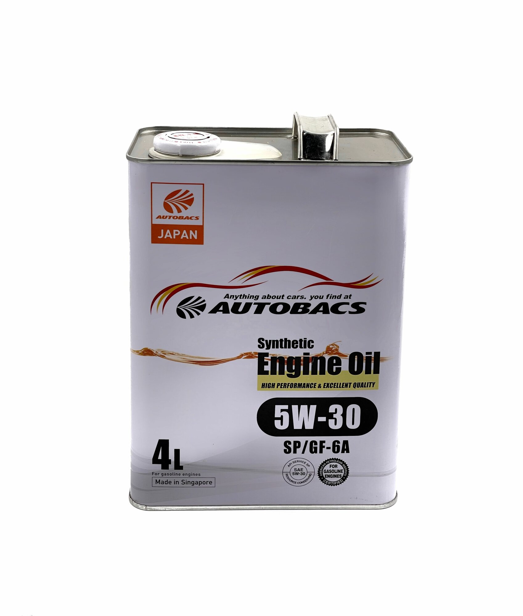 Масло моторное Autobacs 5w-30 SP/GF-6А, синтетическое, 4 литра