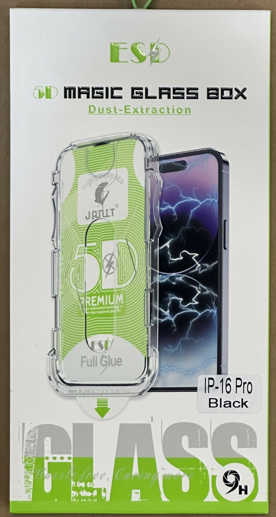 Защитное стекло Janit 5D Magic Glass Box для IPhone 16 Pro /17, глянцевое, самоклеящиеся