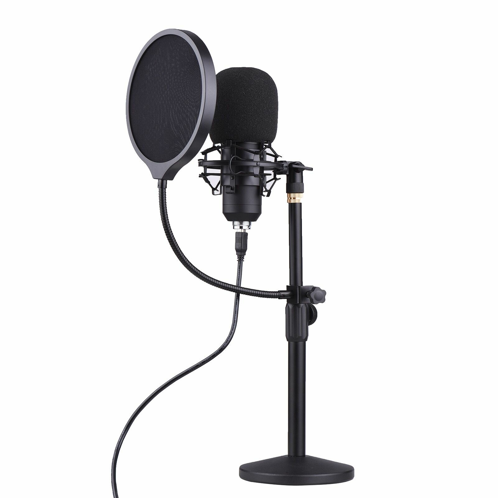 Настольный конденсаторный USB-микрофон ammoon AM800-USB