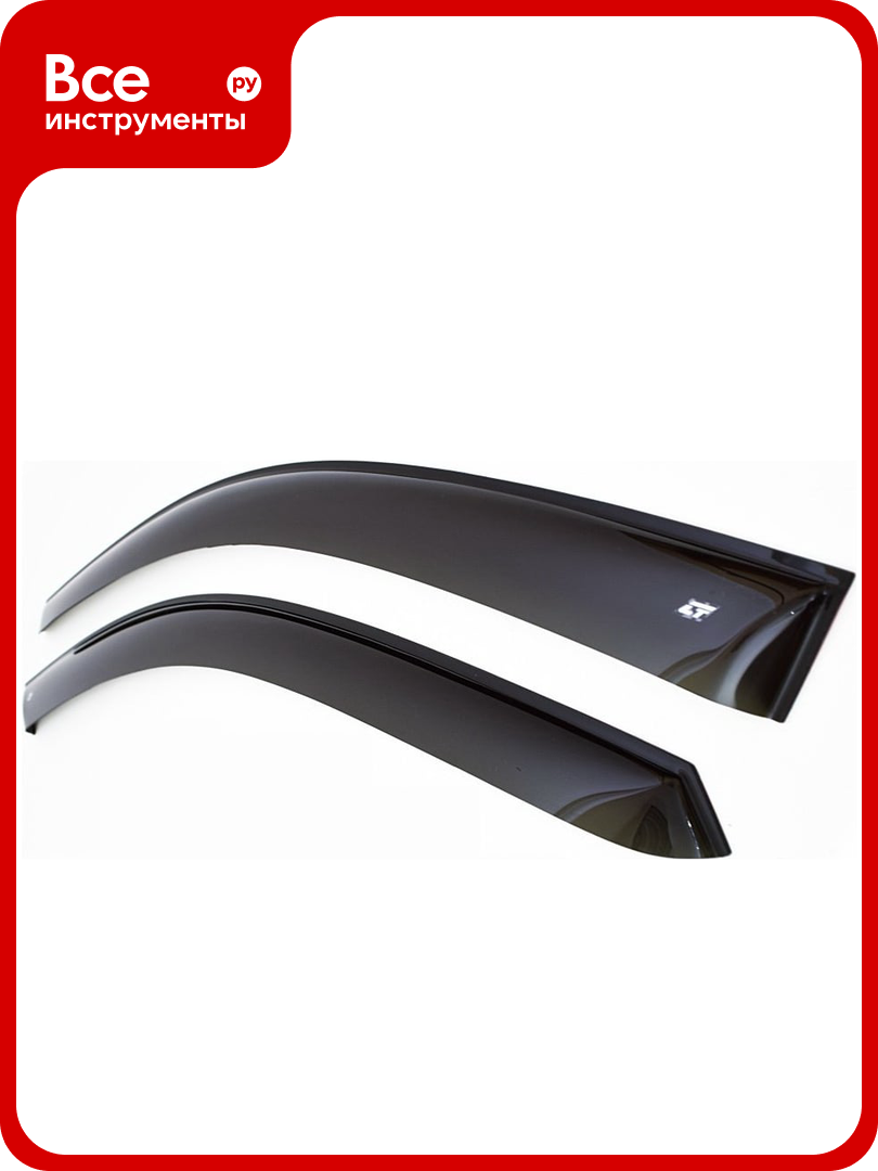 Дефлекторы окон Nissan Almera N15 3d/Hb 1998-2000 N18098, 7 см, из оргстекла черного цвета, для установки на окна