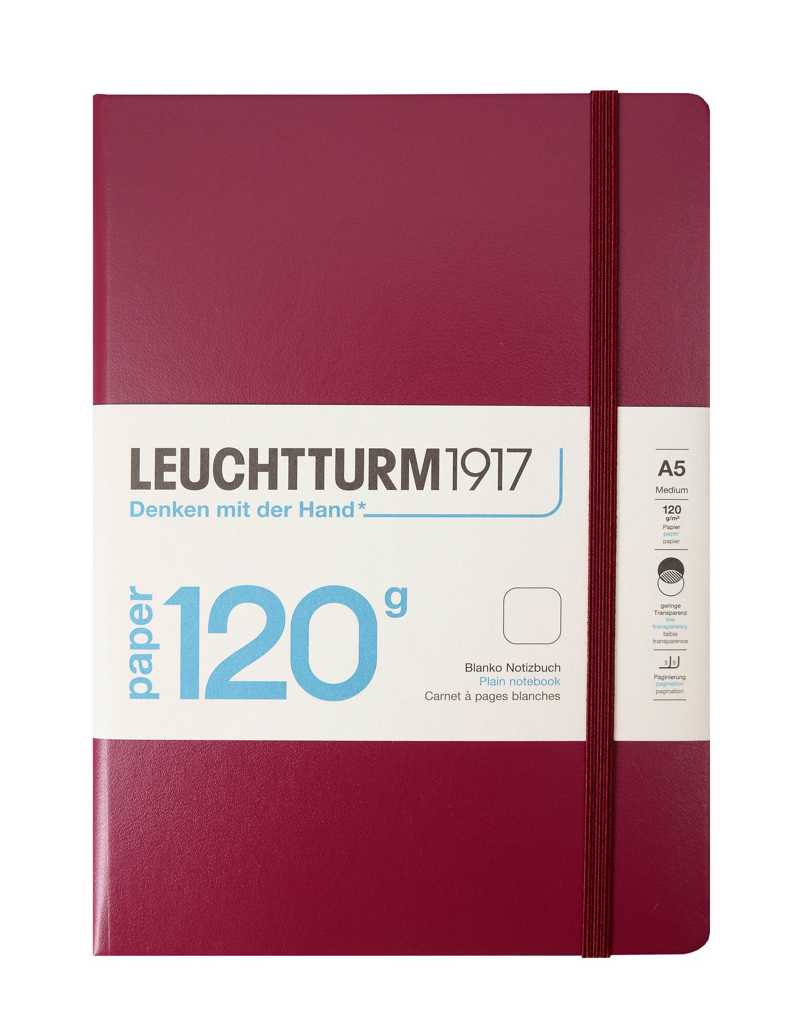 Книга для записей A5 100л нелин. "Edition 120G" тв. обложка, цвет красный портвейн, Leuchtturm1917