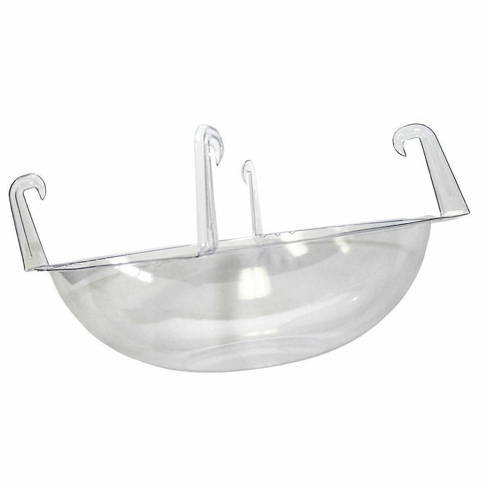 Современный поддон для подвесных кашпо с дренажем круглый и прозрачный