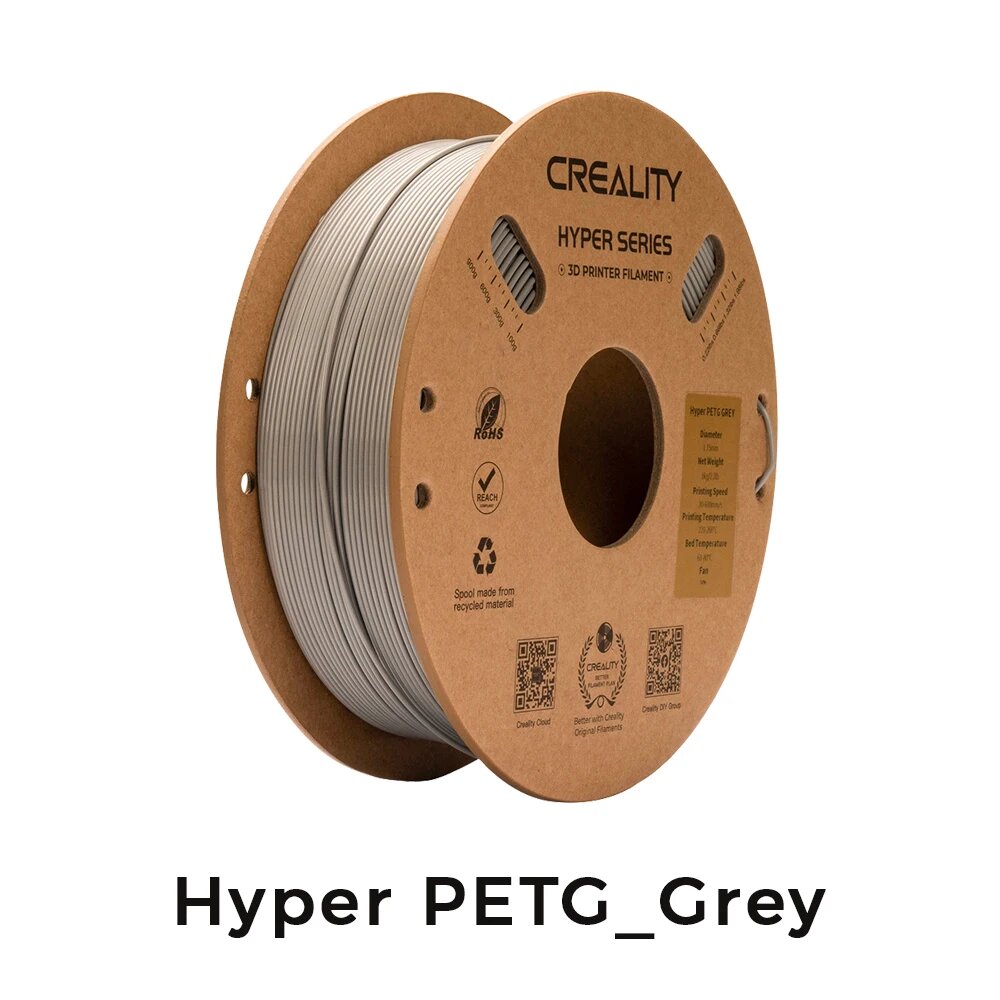 Creality нить для 3D-печати PLA/PETG/ABS/TPU 1.75 мм 1 кг, Hyper PETG-Grey