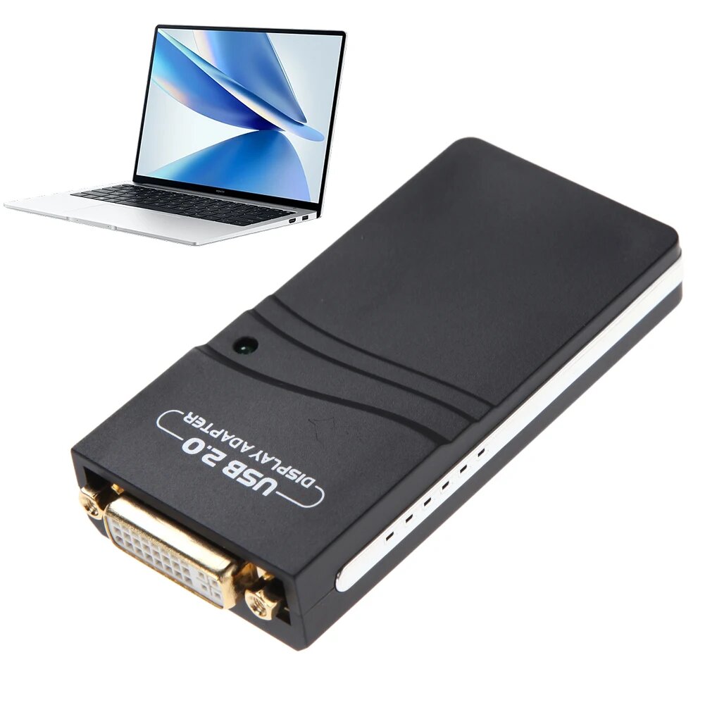 Внешний графический видеоадаптер, совместимый с USB 2.0 в DVI/VGA/HDMI, преобразователь мультидисплея с режимом расширения/зеркала для Windows MacOS