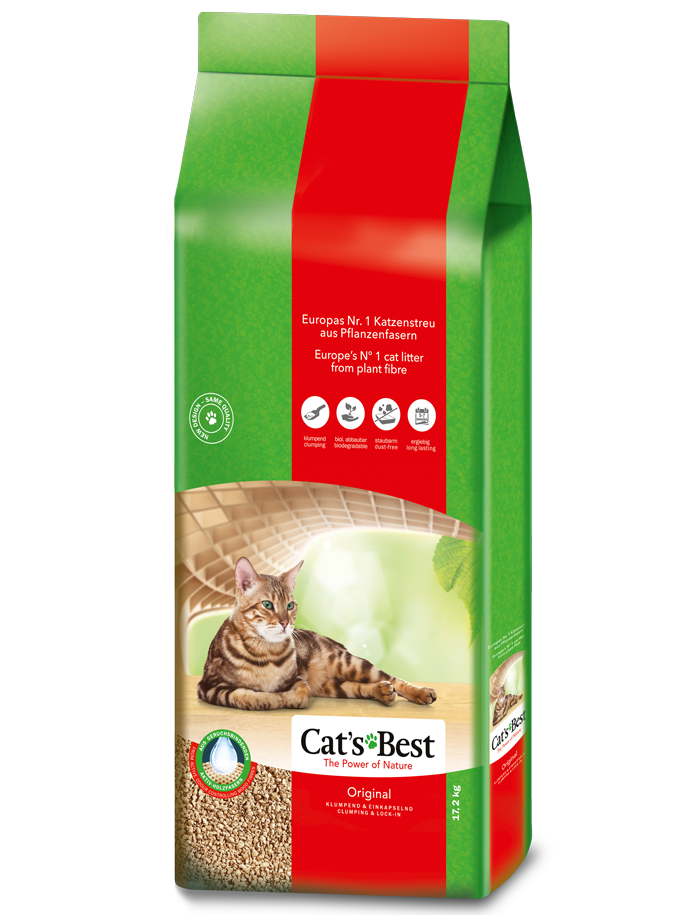 Cat's Best Original Древесный комкующийся наполнитель 17.2кг