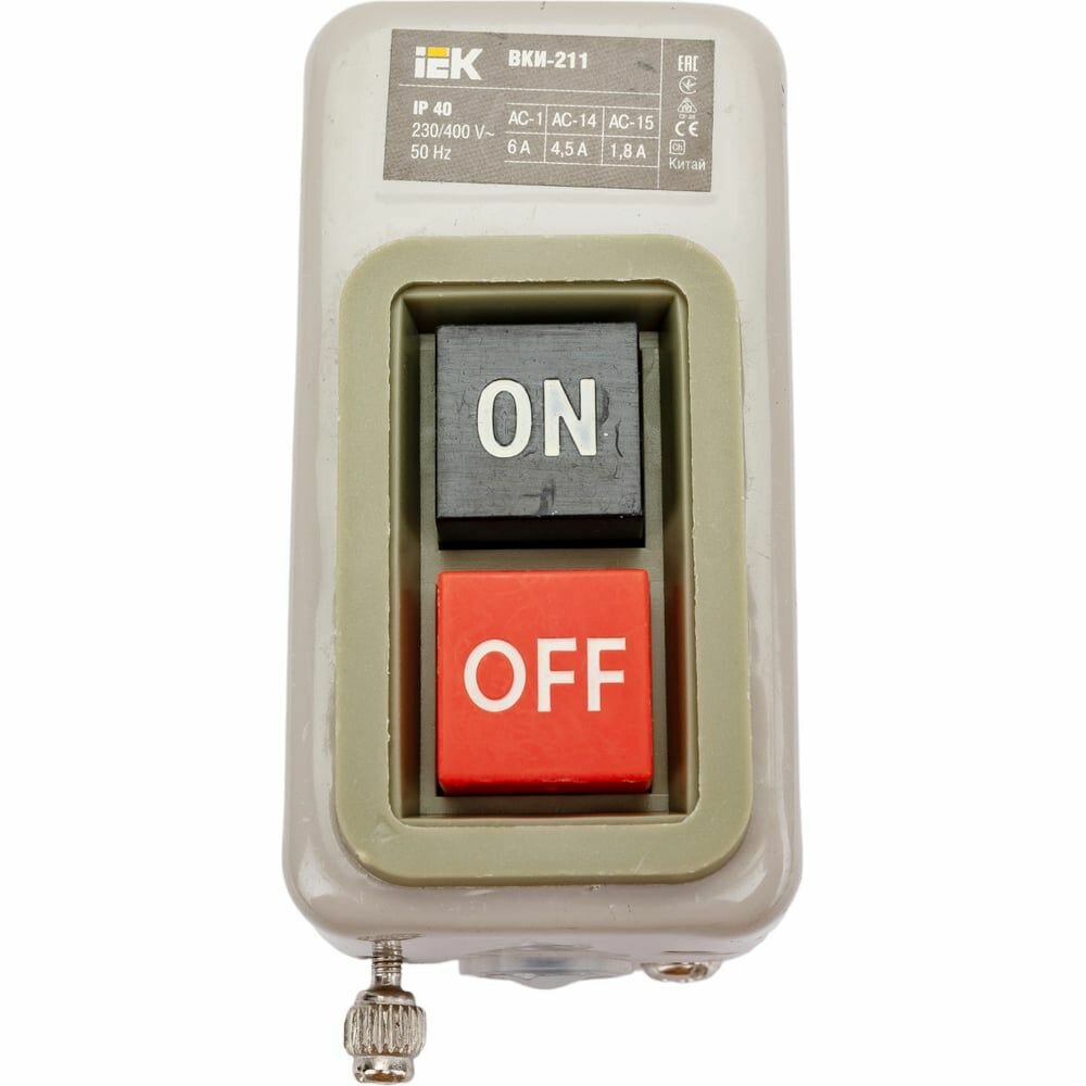 Выключатель ВКИ-211 6А 230/400В IP40 IEK KVK10-06-3