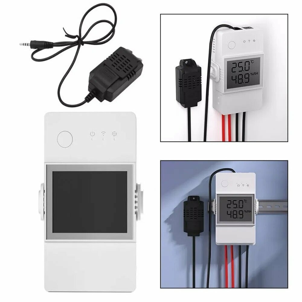 Sonoff TH Elite 16A/20A smart switch включение-выключение контроля температуры и влажности беспроводной пульт дистанционного управления