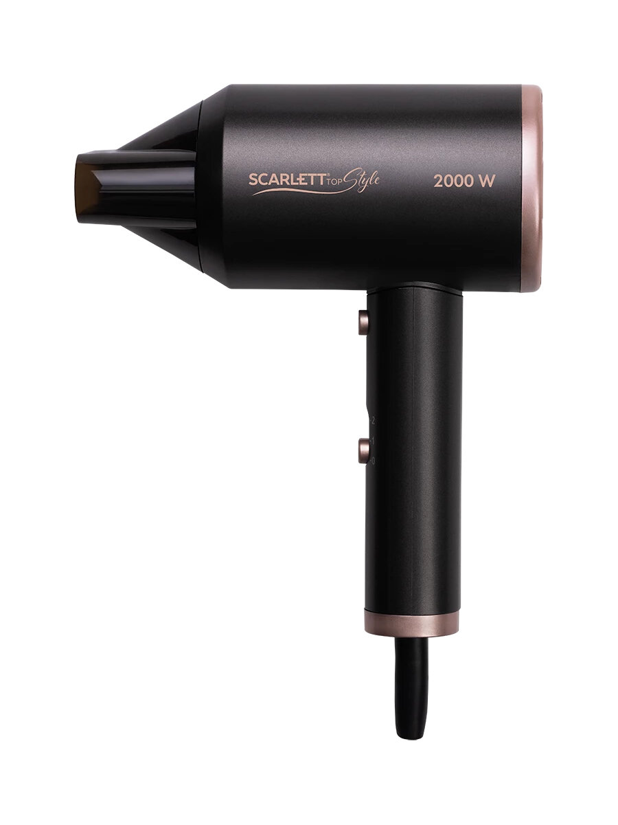 Фен для волос Scarlett SC-HD70I52, черный/светло-коричневый