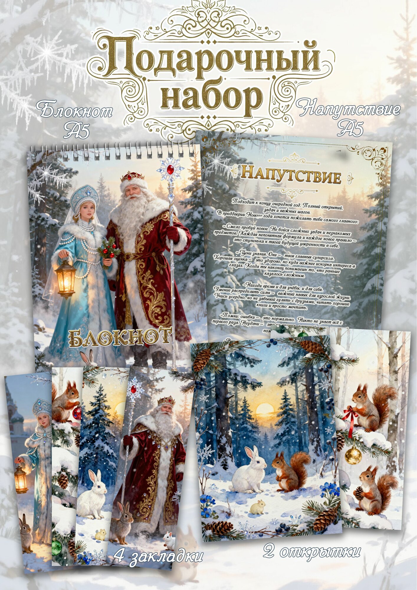 Новогодний подарочный канцелярский набор