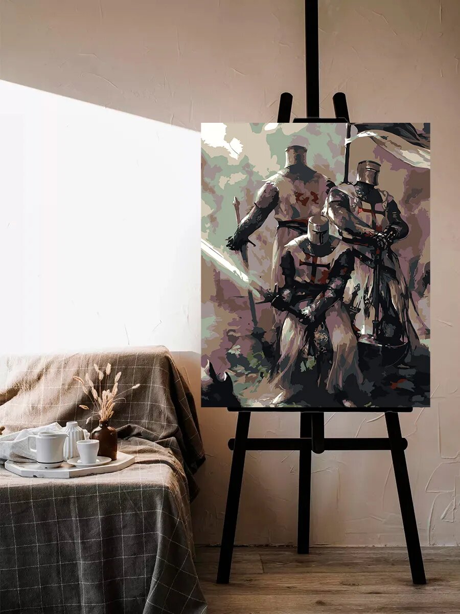 Картина по номерам Тамплиеры Крестоносцы Stronghold Crusader