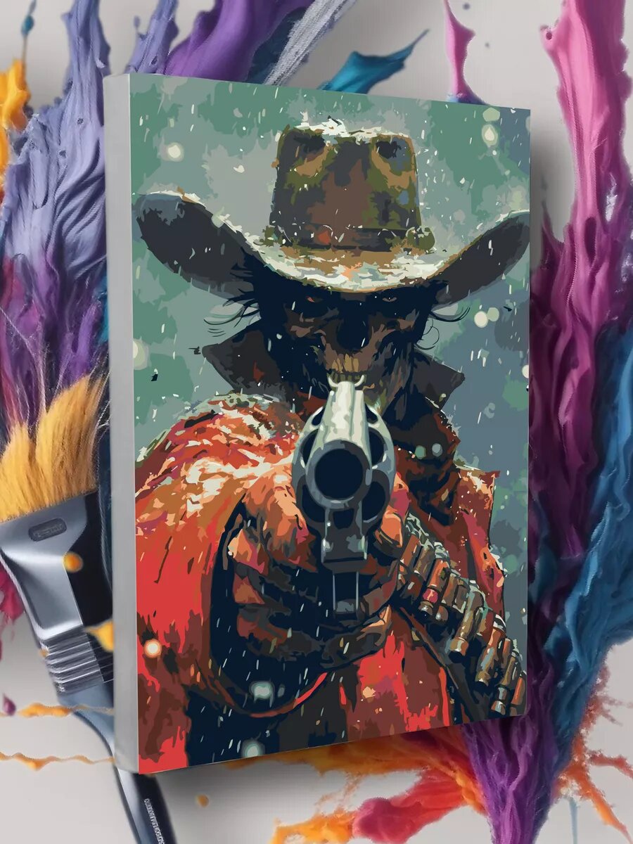 Картина по номерам Ковбой-Скелет