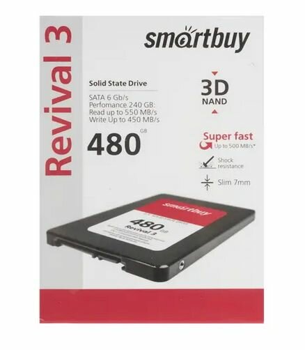 480 ГБ 2.5" SATA накопитель Smartbuy Revival 3 (SB480GB-RVVL3-25SAT3)