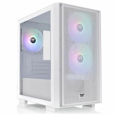 Компьютерный корпус Thermaltake Versa H16 TG ARGB Snow (CA-1Y8-00S6WN-01) белый - Mini Tower, Micro-ATX, Mini-ITX, USB 2.0 Type-A