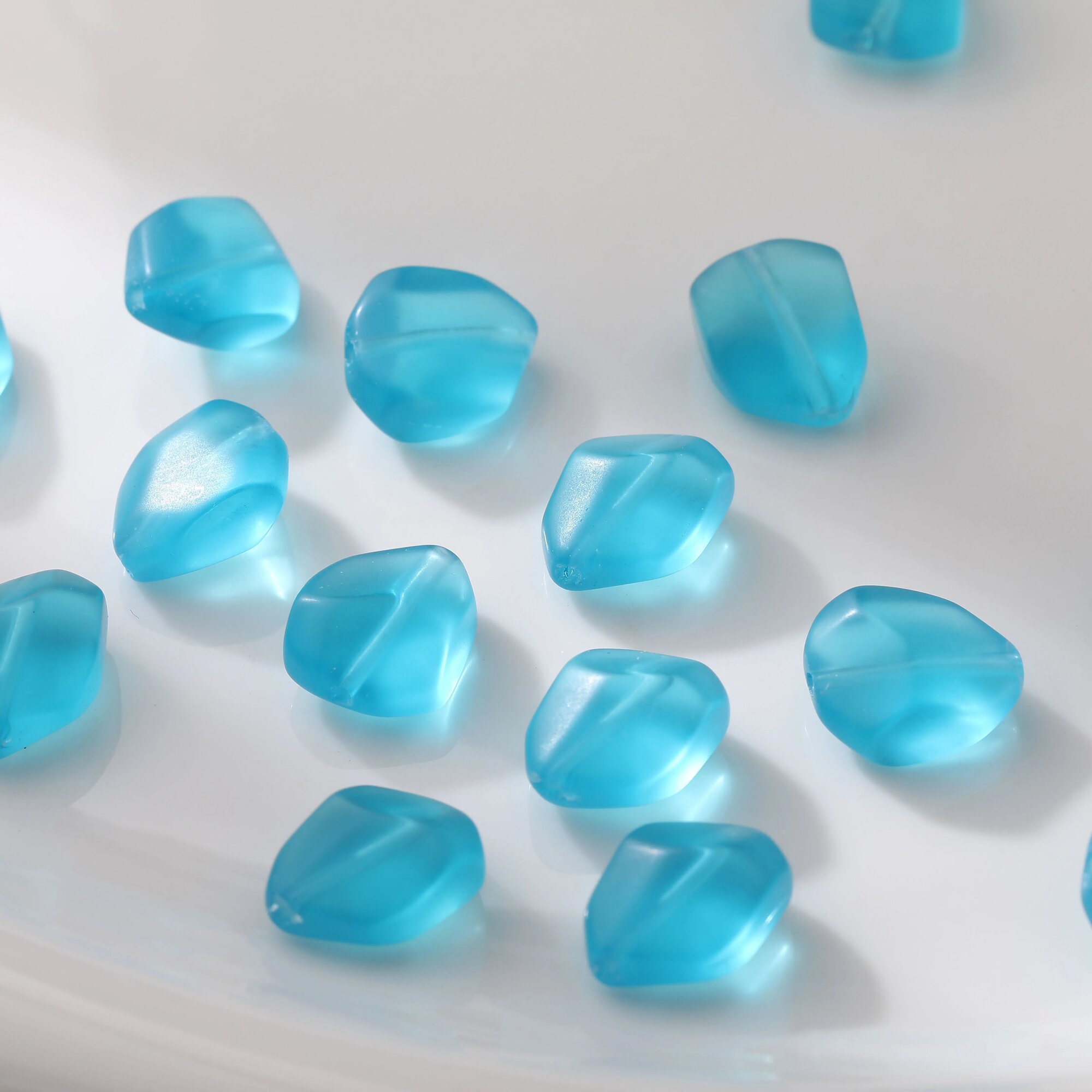 40PCS Irregular Frosted Glass Beads Earrings Charms for Jewelry Making Necklace Bracelet Supplies DIY Hand Made Accessories