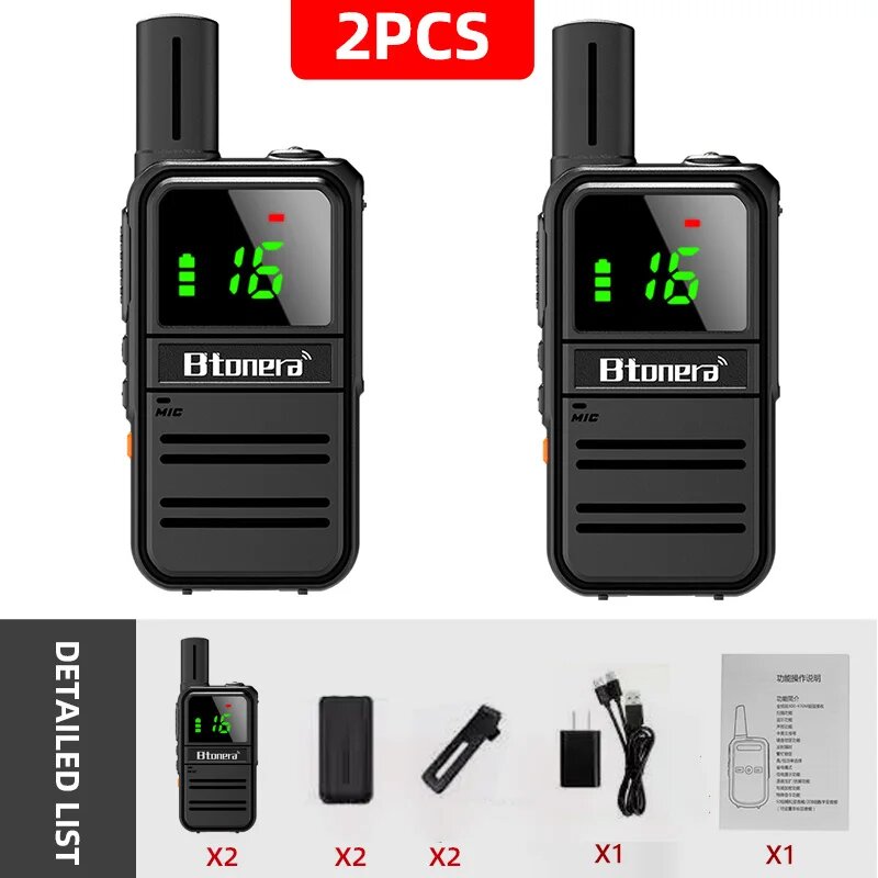 BTONERA BT500 Портативная Рация 2шт, 2PCS, EURO