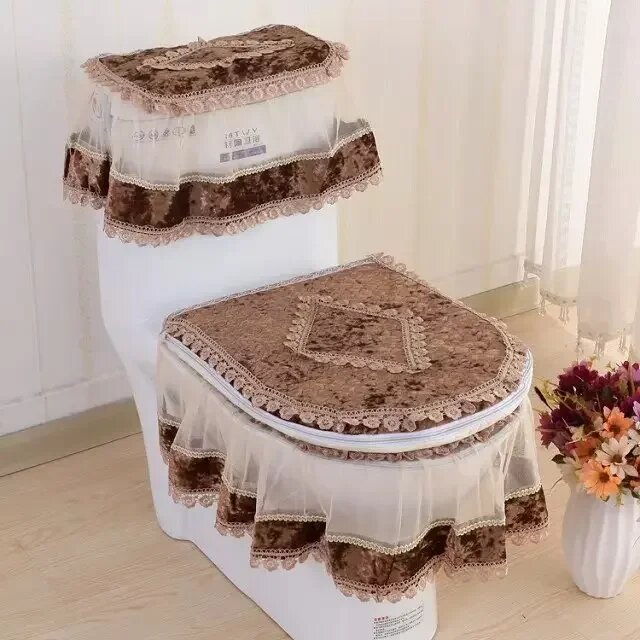 Комплект чехлов для унитаза Gold velvet 3 шт, 01