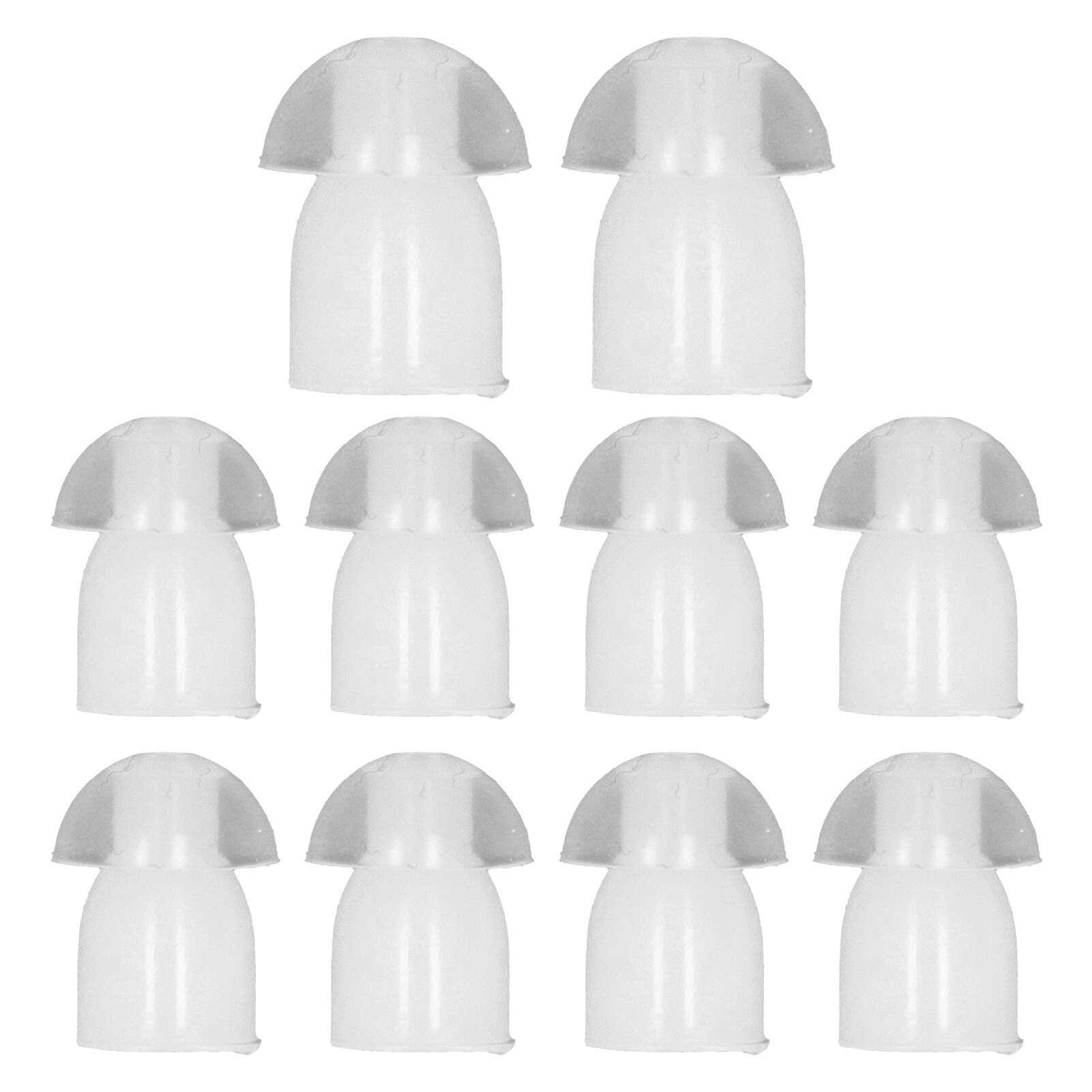 10 Pcs Air Tube Earphone Earplugs Soft Replacement Silicone for Walkie Talkie Headset