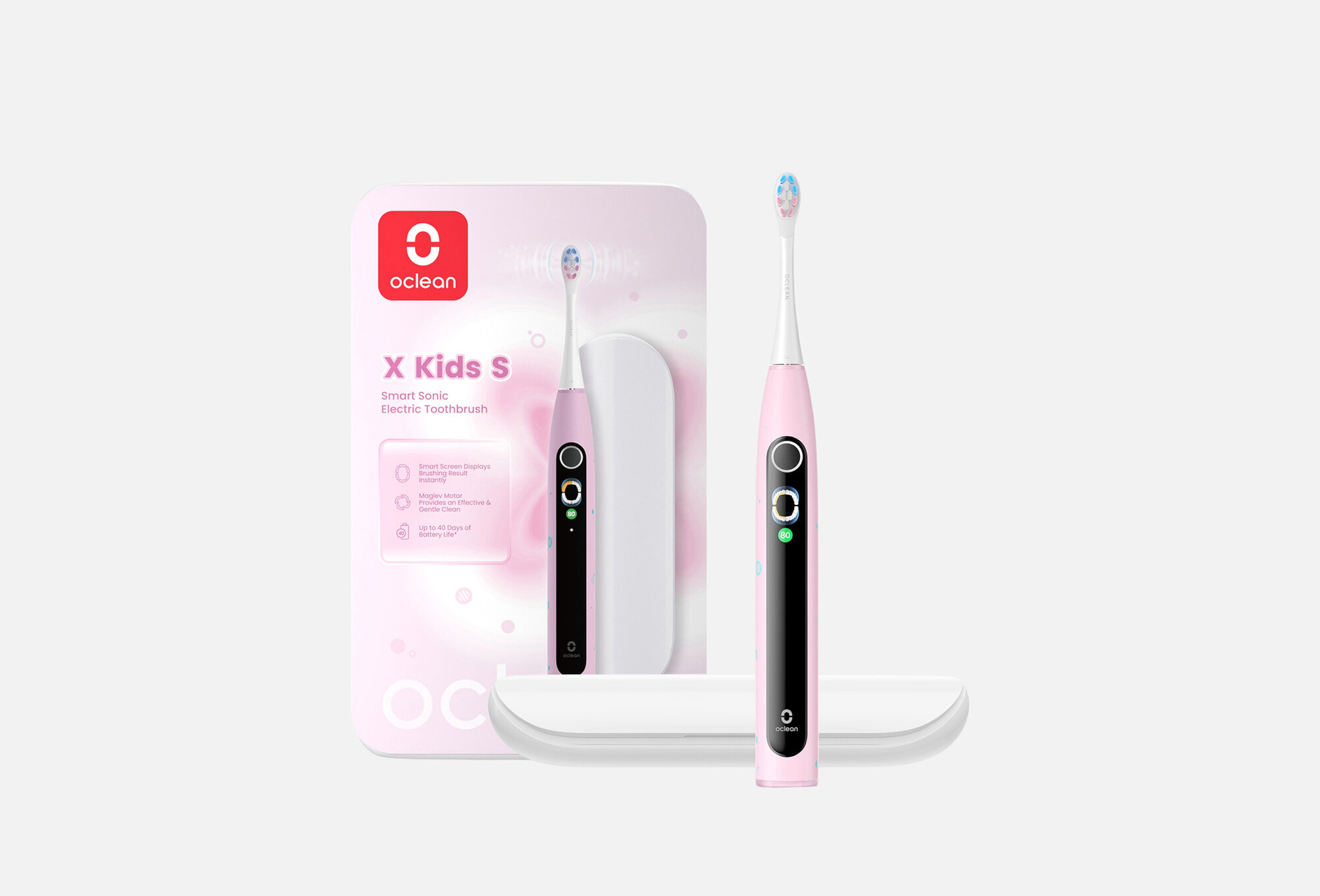 Детская Электрическая зубная щетка OCLEAN X Kids Set Розовая