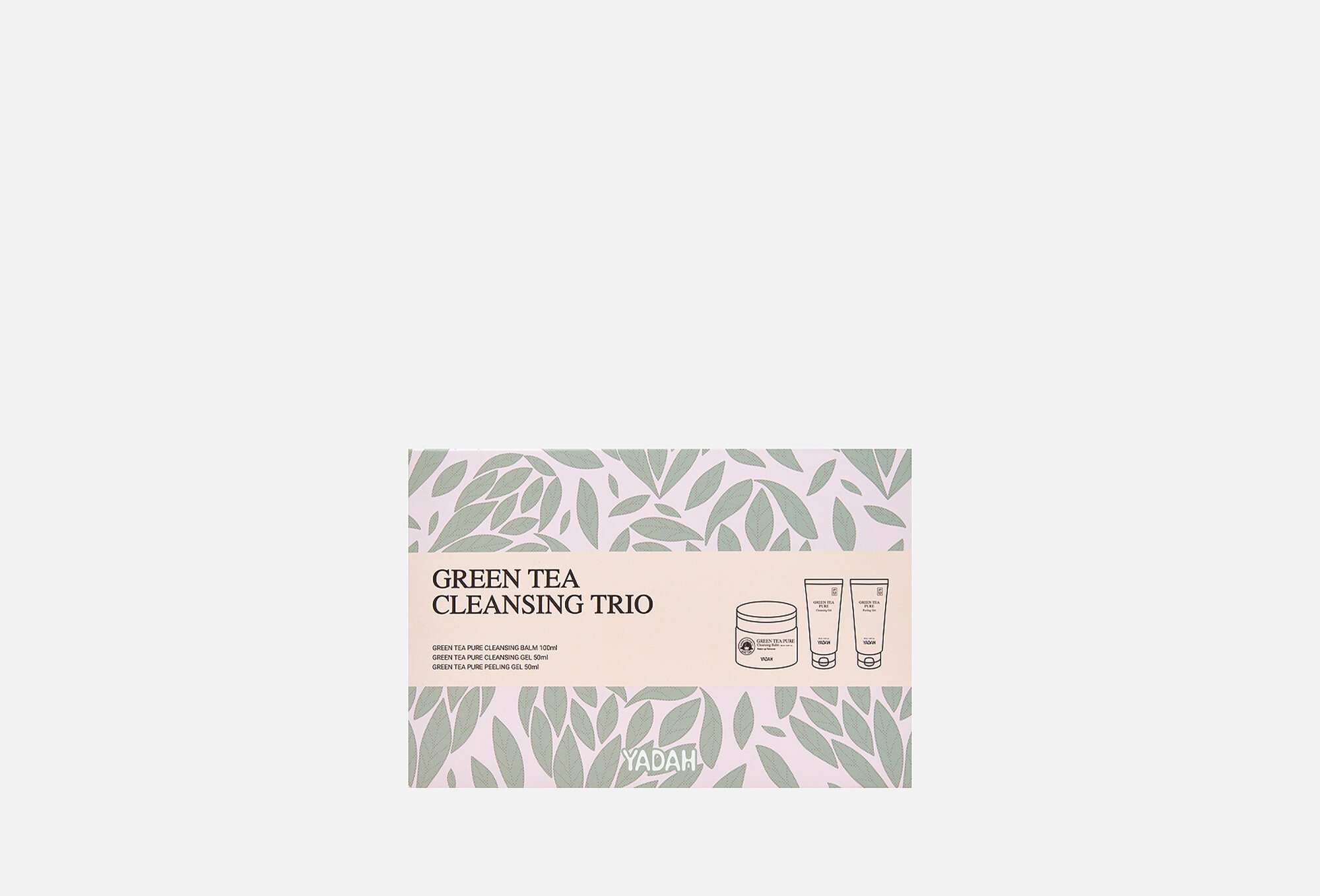 Подарочный набор для ухода за кожей лица YADAH Green tea cleansing trio