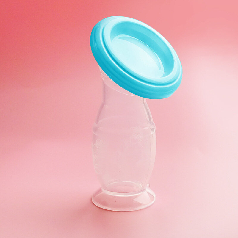 Молокоотсос ручной, с силиконовой присоской, голубой