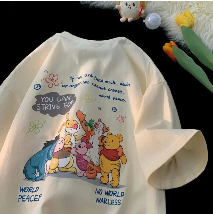 Футболка MINISO Disney с вырезом и короткими рукавами, L 55-62 кг