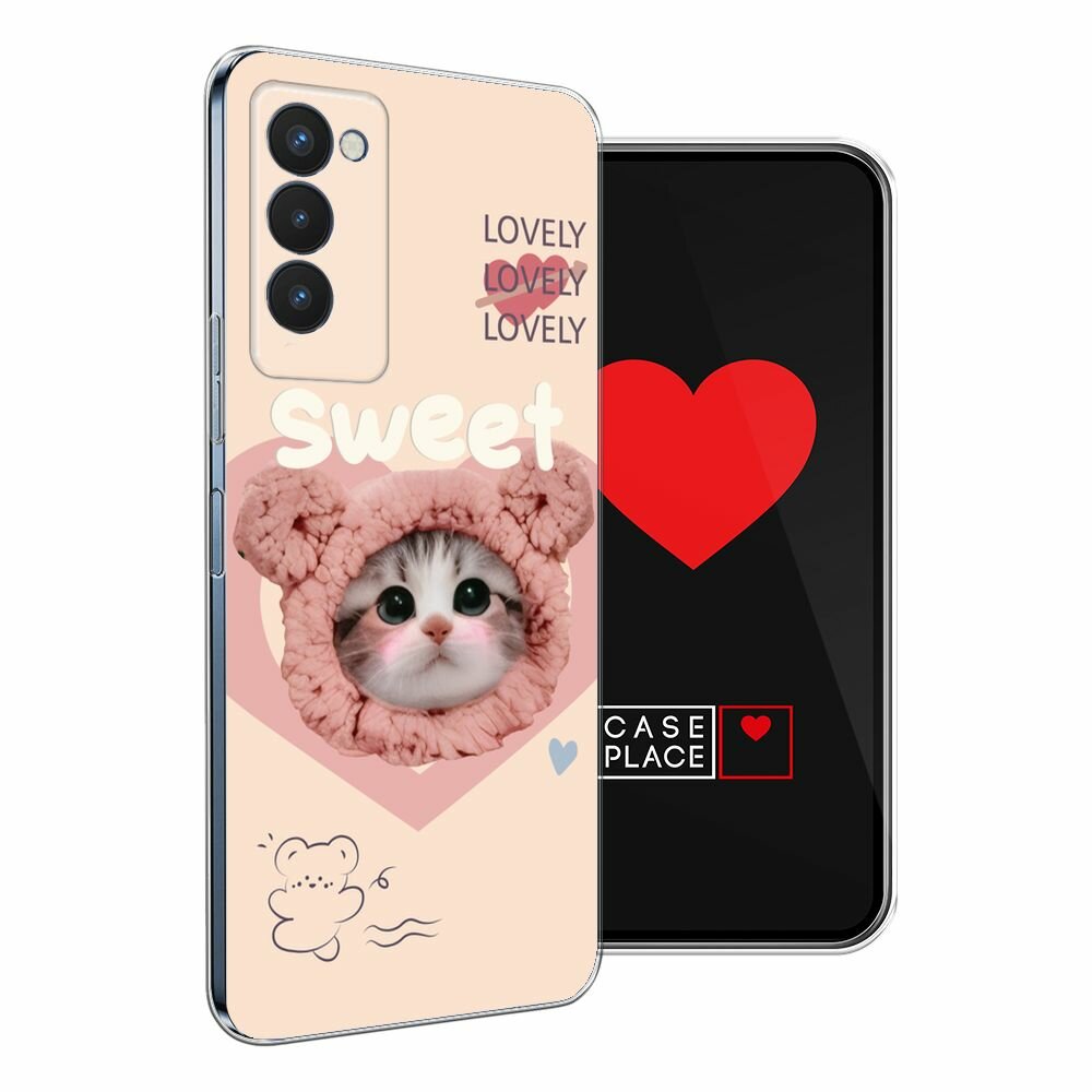 Чехол на Tecno Camon 18P / Техно Камон 18Р с принтом "sweet lovely kitten 1" — фото 1