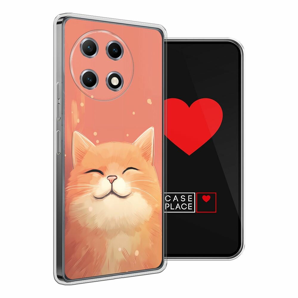 Чехол на Tecno Camon 30S / Текно Камон 30S с принтом "Довольный рыжий котик" — фото 1