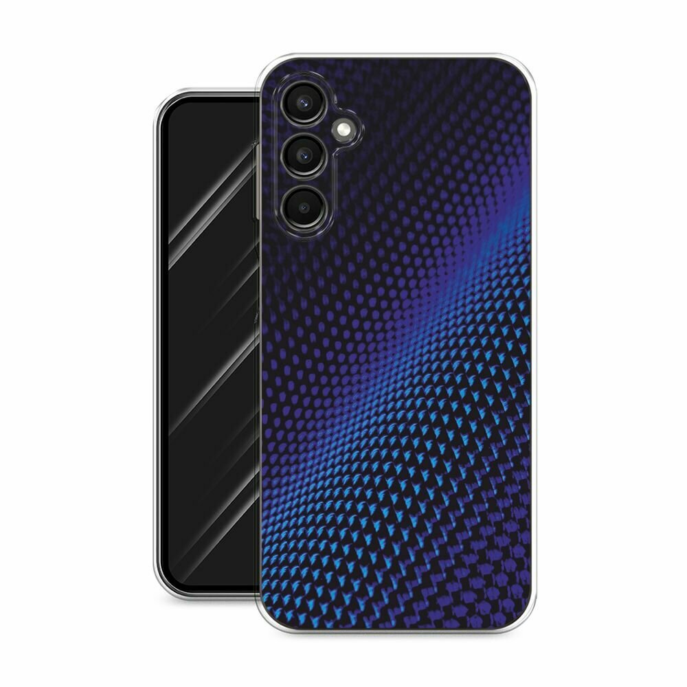 Чехол на Samsung Galaxy A24 / Самсунг Галакси A24 с принтом "Синий карбон" — фото 1