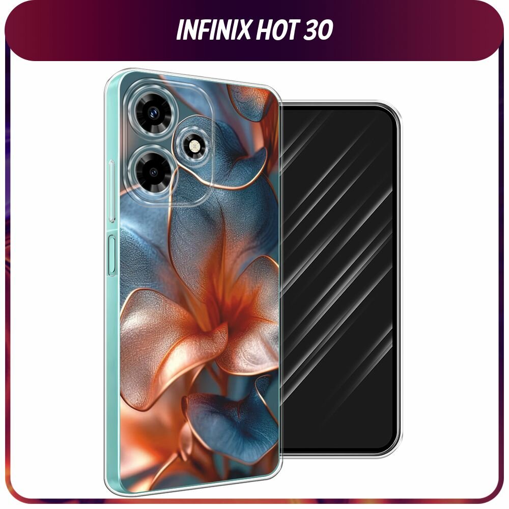 Чехол на Infinix Hot 30 / Инфиникс Хот 30 с принтом "Жемчужные цветы"