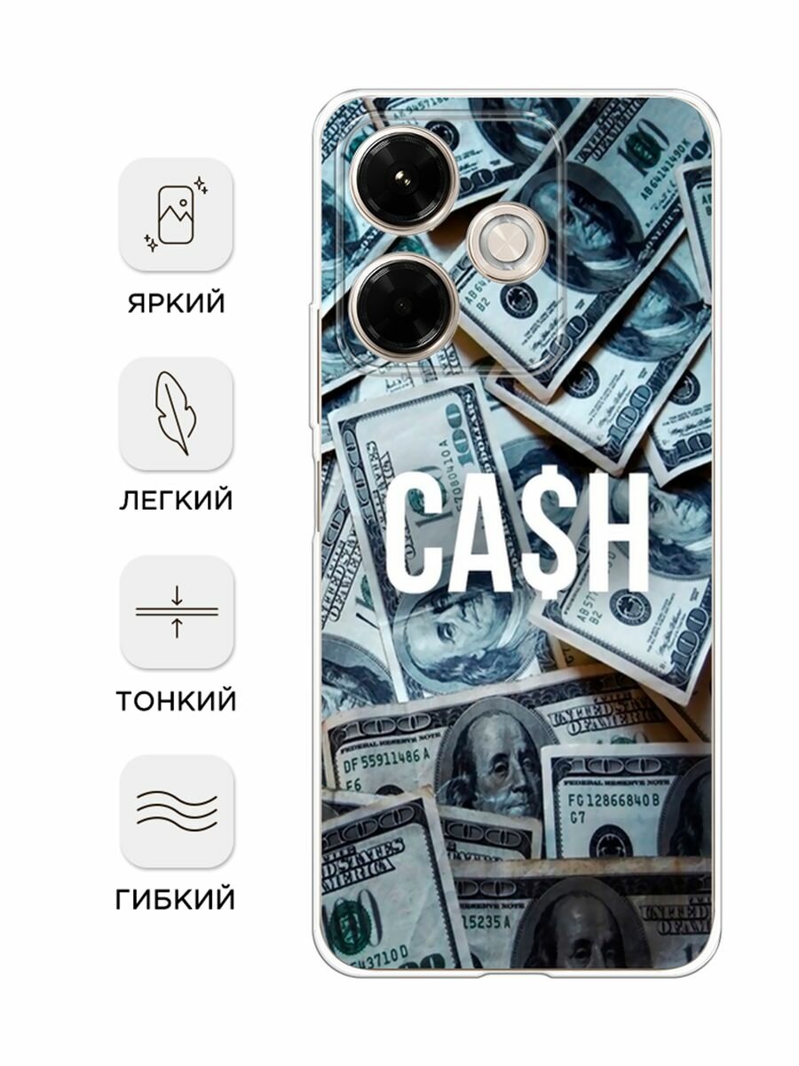 Чехол на Xiaomi Redmi 13X / Сяоми Редми 13X с принтом "Cash" — фото 1