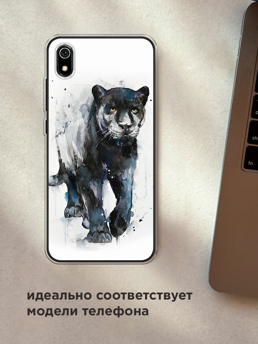 Чехол на Xiaomi Redmi 7A / Сяоми Редми 7А с принтом "Пантера арт 3" — фото 1