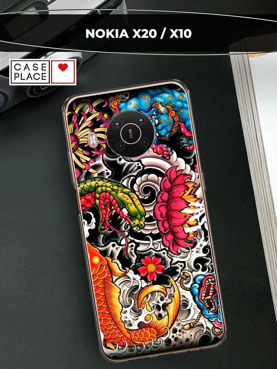 Чехол на Nokia X20/X10 / Нокиа Х20/Х10 с принтом "Японское искусство"