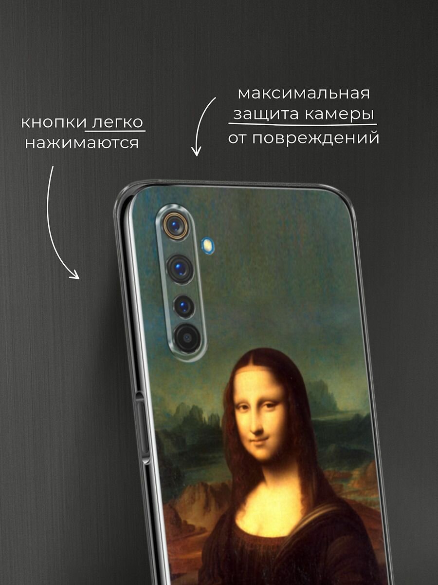 Силиконовый чехол на Realme 6 Pro / Реалми 6 Про с принтом "Мона Лиза" — фото 1
