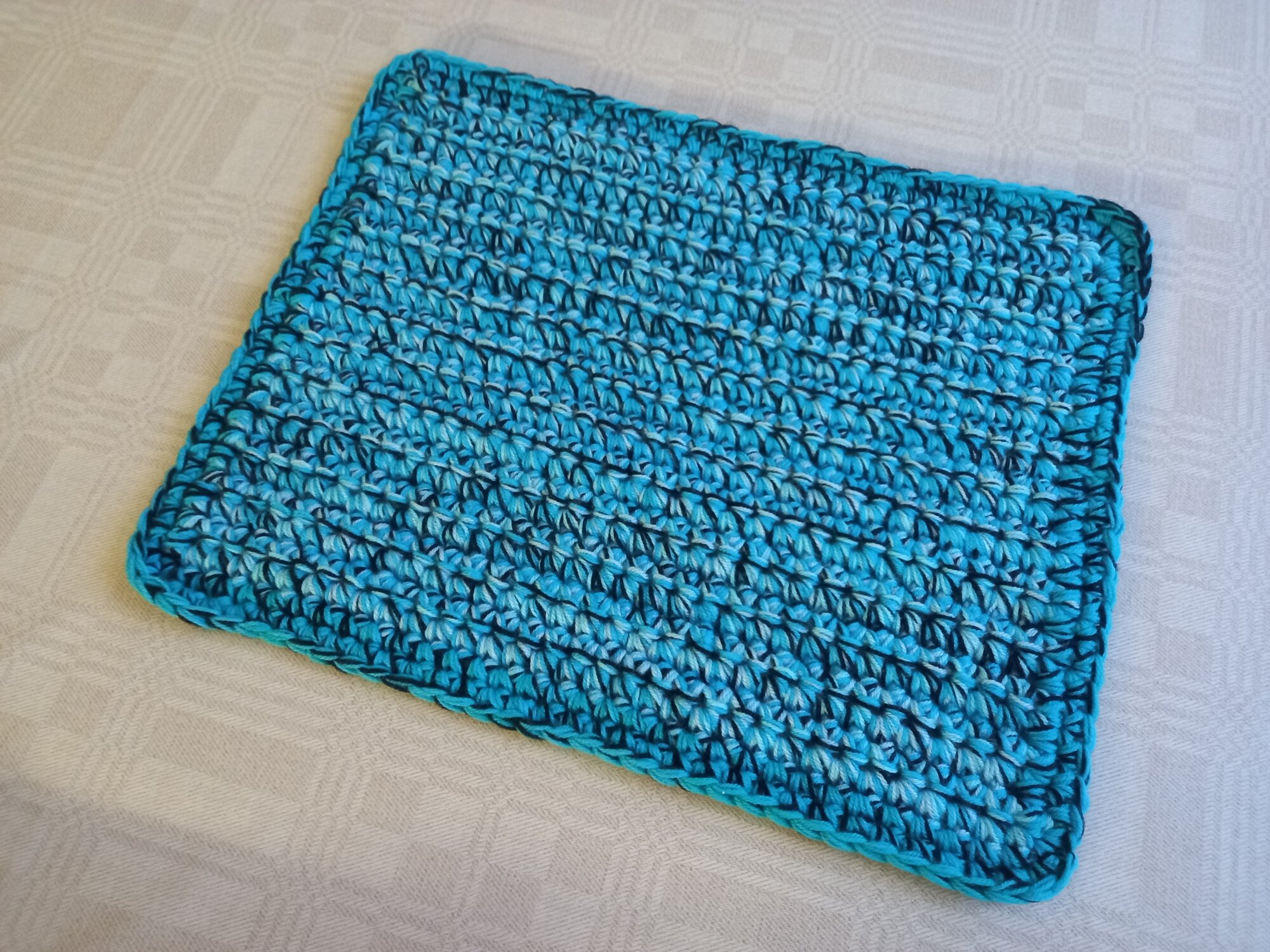 Коврик для бани 43*30, вязаный, авторская ручная работа, 100% акрил