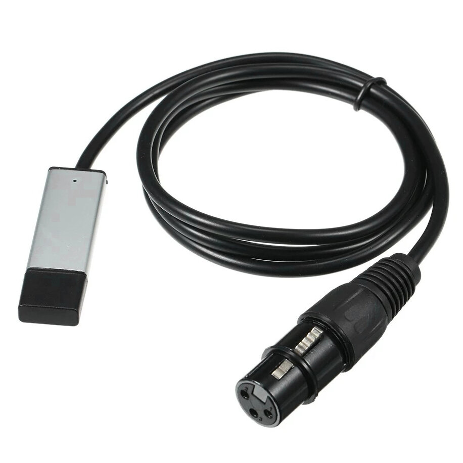 DMX512 USB-адаптер интерфейса DMX Контроллер светодиодного освещения сцены адаптер интерфейса USB-DMX контроллер DMX Длина 1m