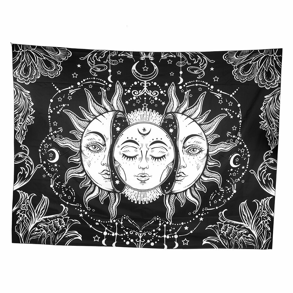 Настенный гобелен из полиэстера в богемном стиле, ковер-одеяло для домашнего декора 150x130 см, идеально подходит для украшения спальни