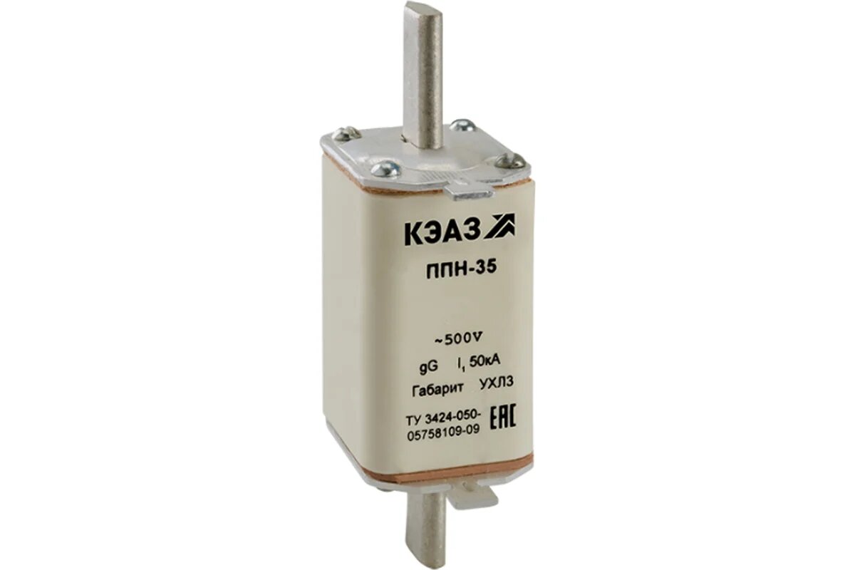 КЭАЗ Вставка плавкая ППН-35-X3-1-100А-УХЛ3, комплект 3шт, 111372 для плавких цепей