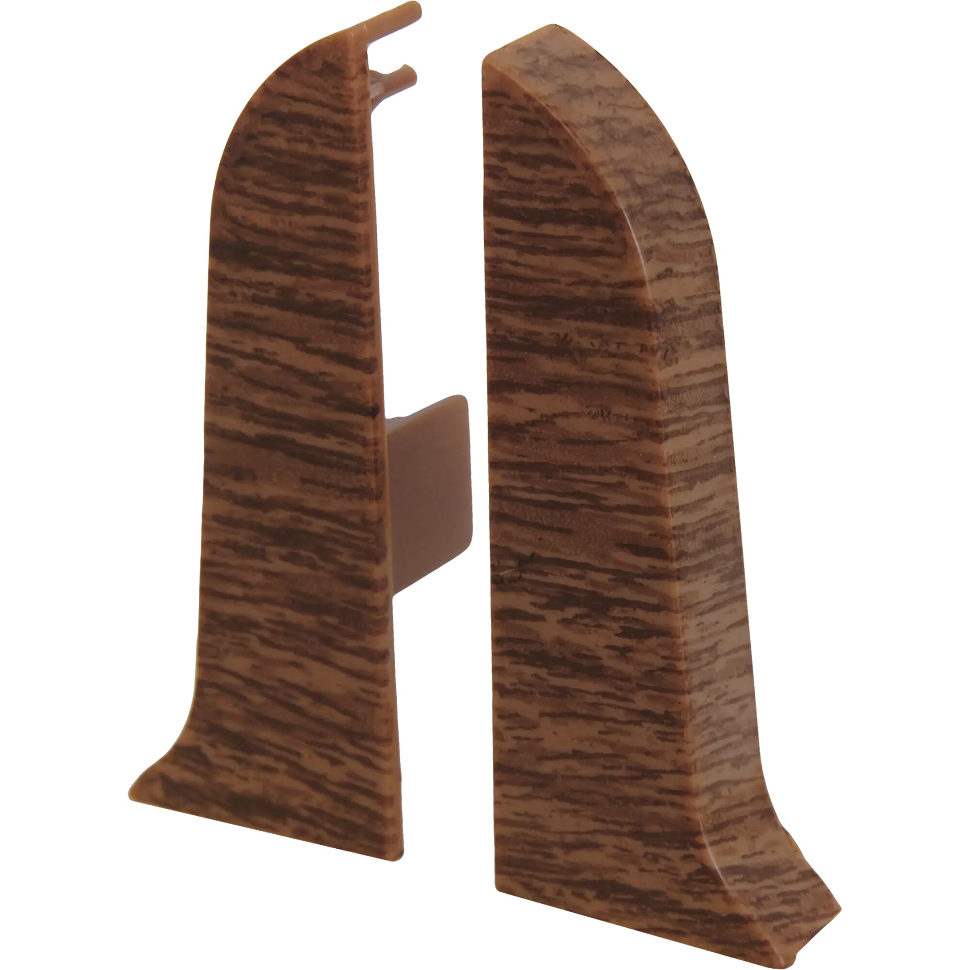 Заглушки для плинтуса «Дуб Натуральный», высота 62 мм, комплект 2 шт, декоративное закрытие