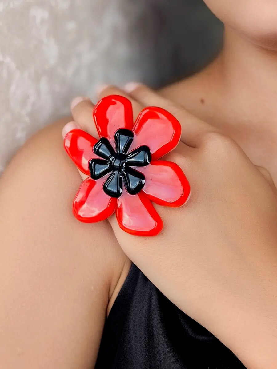 Кольцо, стекло, муранское стекло