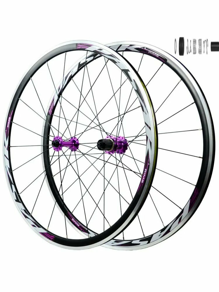 Комплект дорожных колес из алюминиевого сплава PASAK с четырьмя подшипниками, планетарный храповик 700C DT 54T, 11-ступенчатое велосипедное колесо