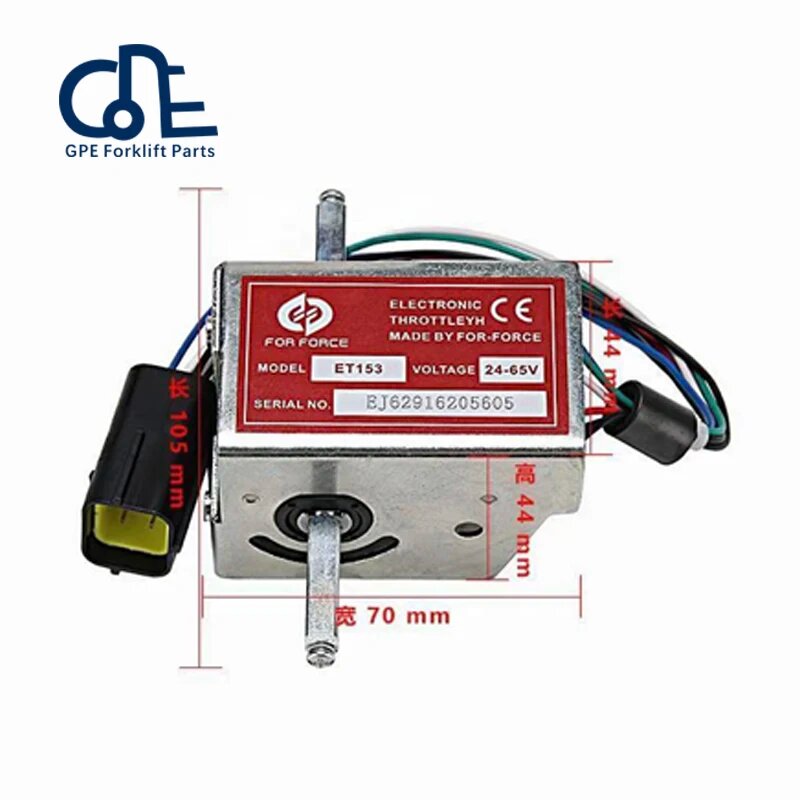 Электронная дроссельная заслонка ET153 24-65 В, электрический прискорювач вилочного погрузчика, ручка вилочного погрузчика, регулятор скорости привода