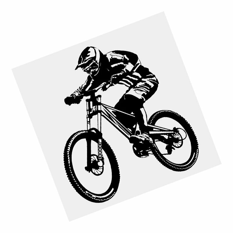 Y365 # MTB велосипед открытый спорт черный прозрачный автомобильный стикер виниловая наклейка водостойкие декоры для мотоцикла бампер ноутбук, 26 cm-Longest Side, Y365A Black PET