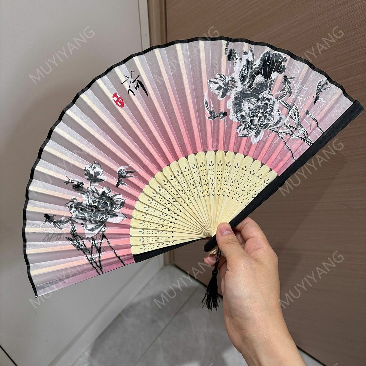 Китайский японский складной веер стиле с чехлом для фотосессии и танцев
