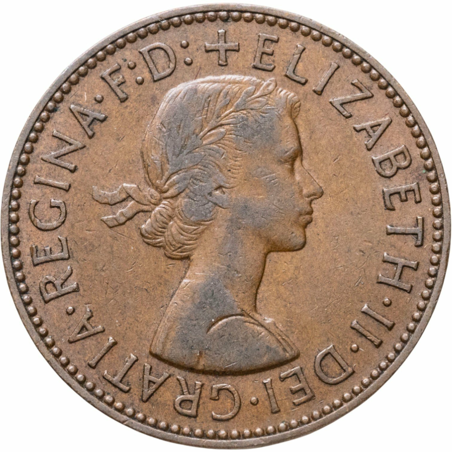 Великобритания 1/2 пенни (penny) 1957