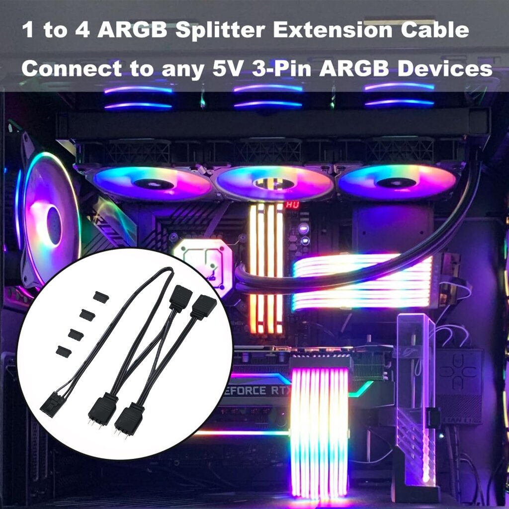 Адаптер-разветвитель ARGB 4 4pin 3pin