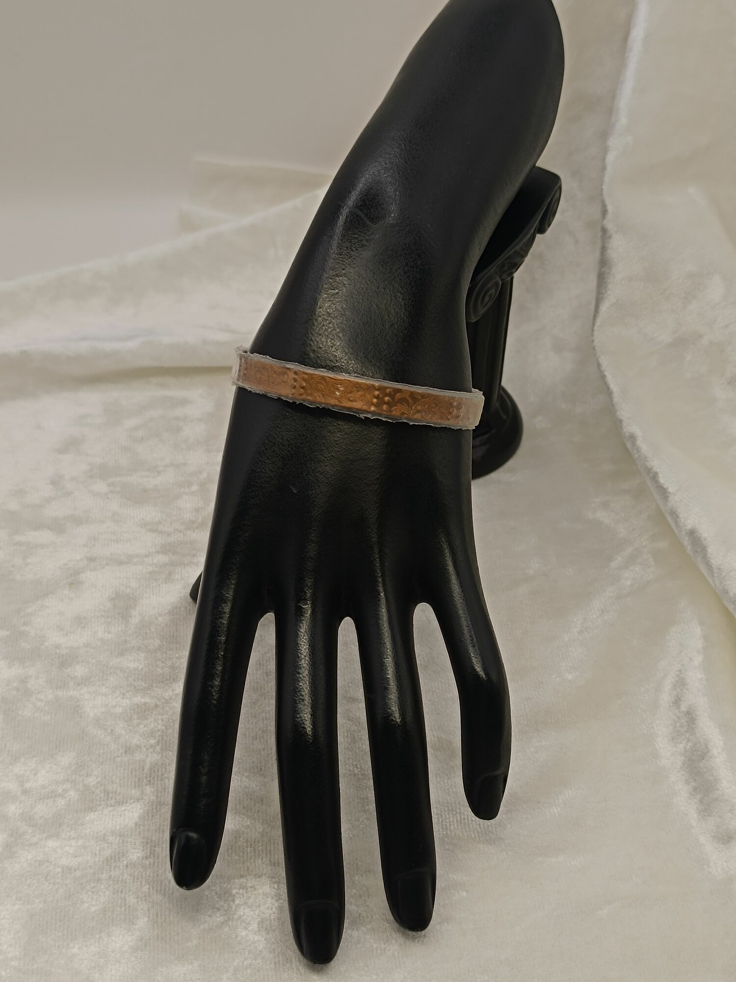 Винтажный медный браслет в упаковке, длина 20 см.