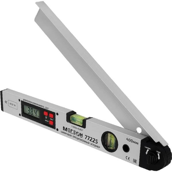 Угломер мегеон 77225 цифровой с пузырьковым уровнем 400мм