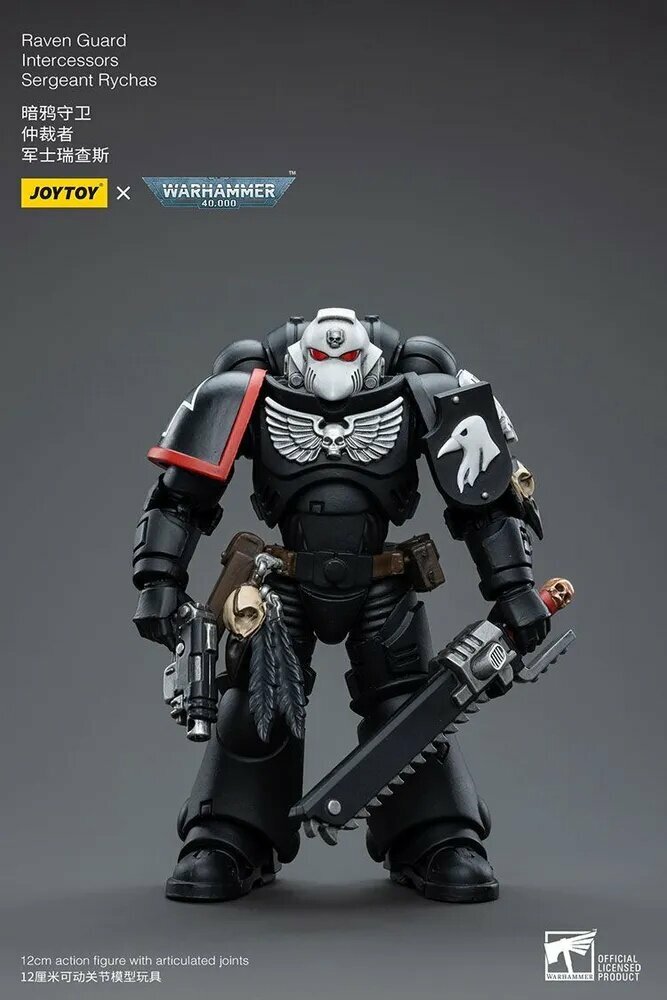 Фигурка Warhammer 40000 Joy Toy Raven Guard Intercessors Sergeant Ashan / фигурка Joy Toy Сержант Ашан