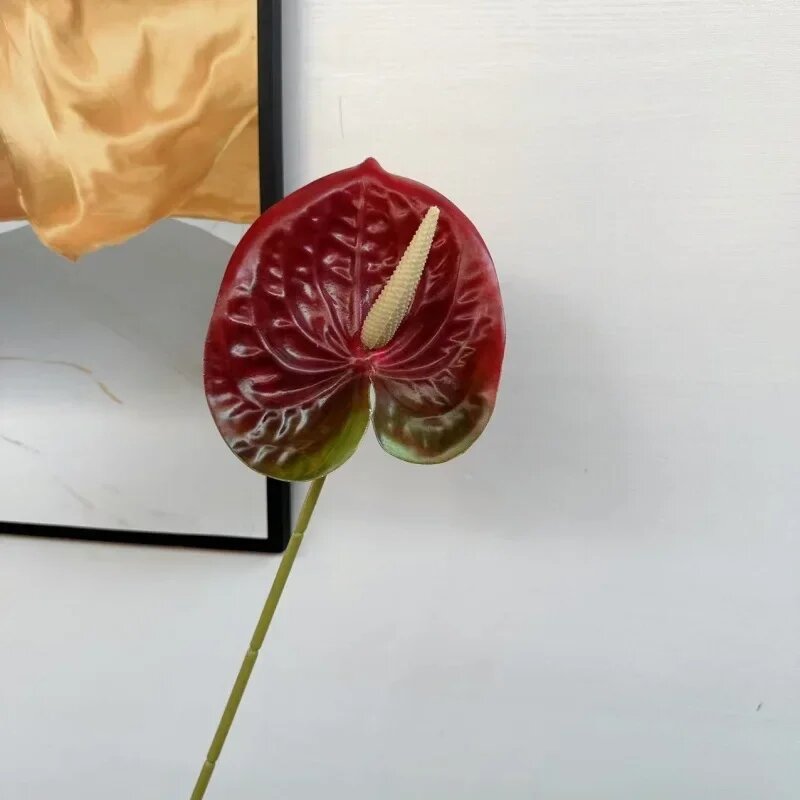 Искусственные цветы антуриум LINANUO, 10 шт. Wine red