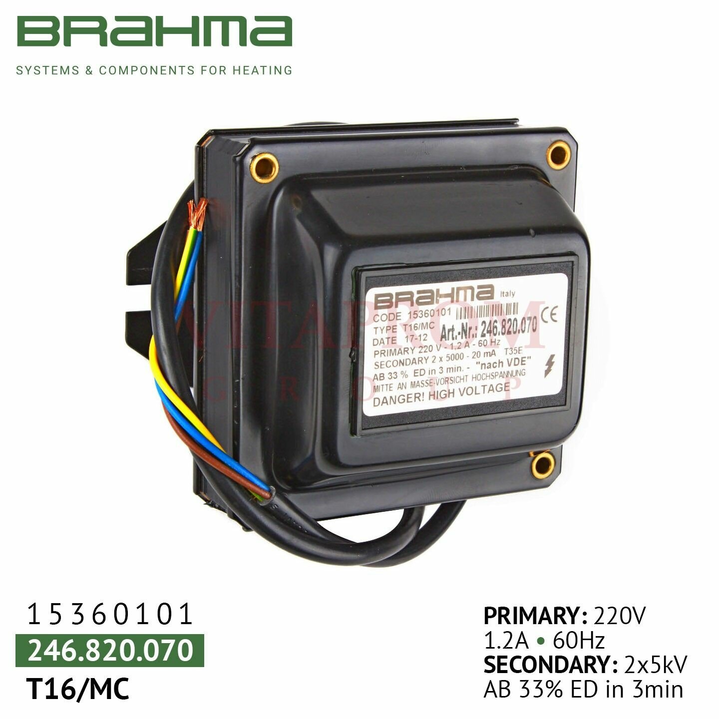 Трансформатор Brahma T16/MC, 15360101 — фото 1
